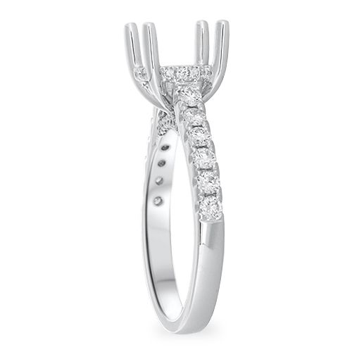 Pave Engagement Ring Setting (semi-set)